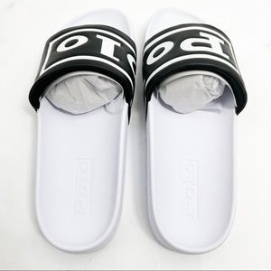 Polo Ralph Lauren | Shoes | Polo Ralph Lauren Cayson Logo Pool Slide ...